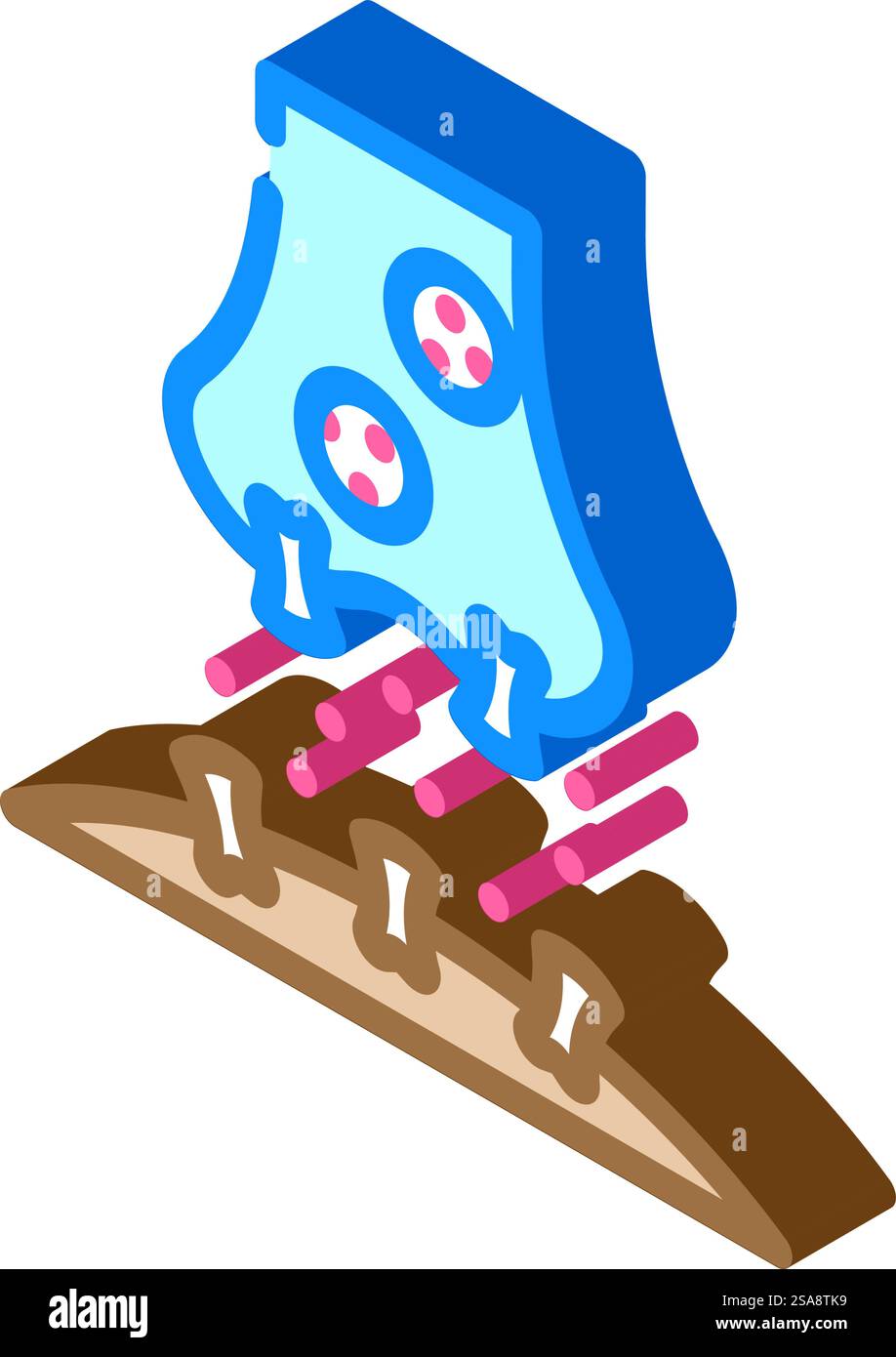 synaptic transmission neuroscience neurology isometric icon vector ...
