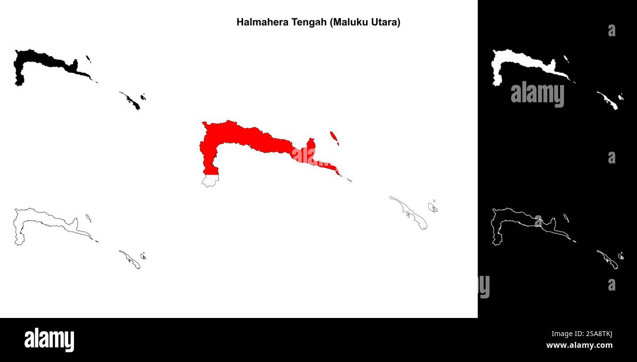 Halmahera tengah vector map hi-res stock photography and images - Alamy