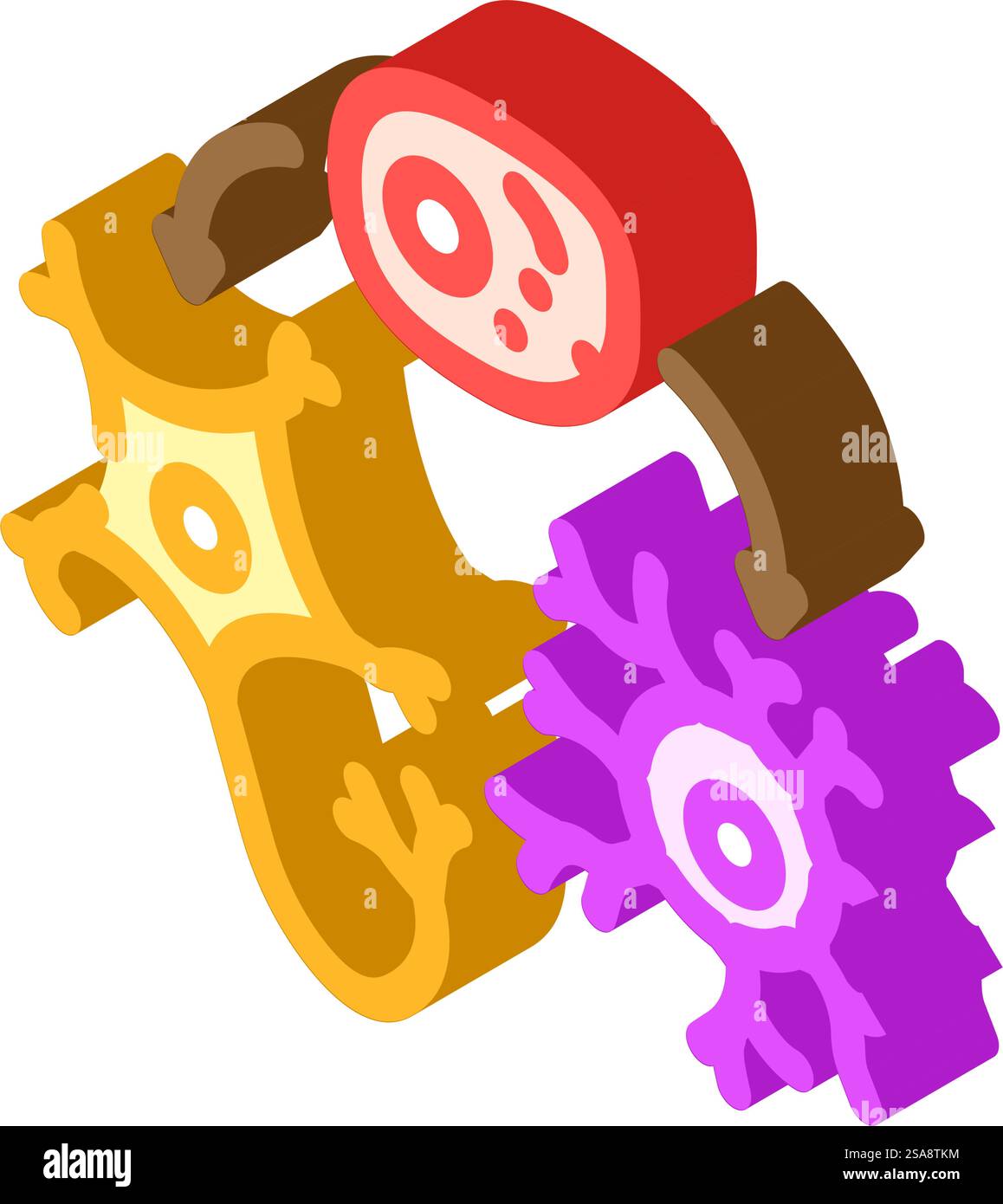 neurogenesis neuroscience neurology isometric icon vector. neurogenesis ...