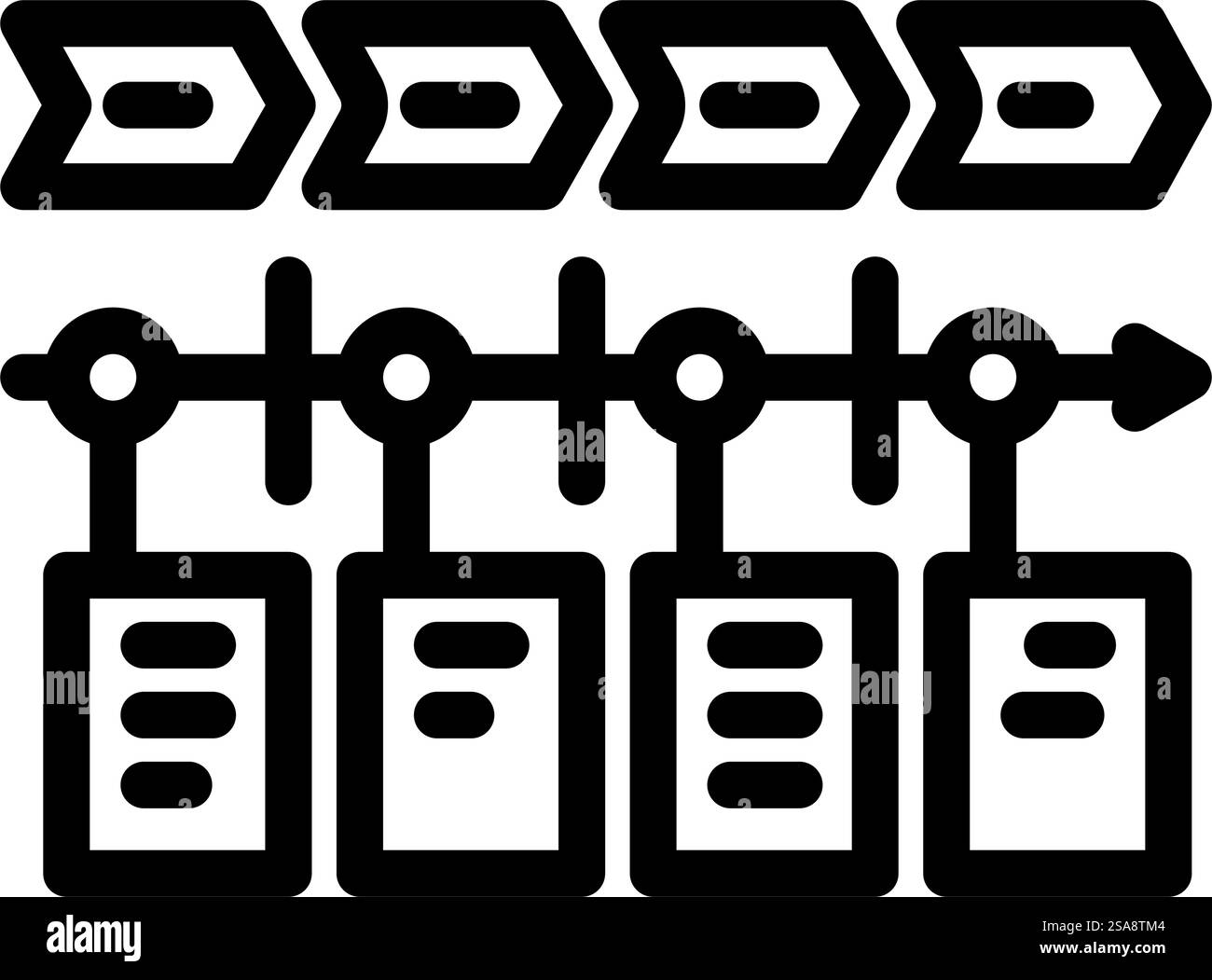 user journey map ux ui design line icon vector. user journey map ux ui design sign. isolated ...