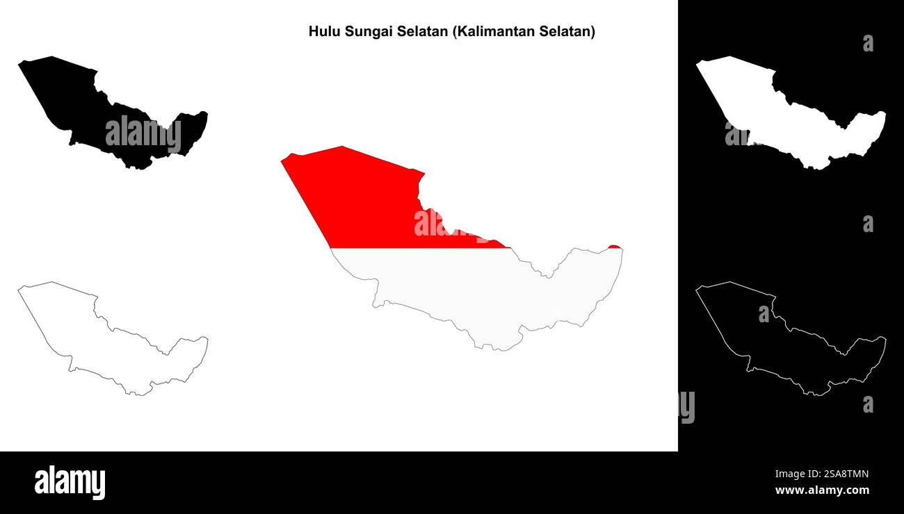 Hulu sungai selatan vector map hi-res stock photography and images - Alamy