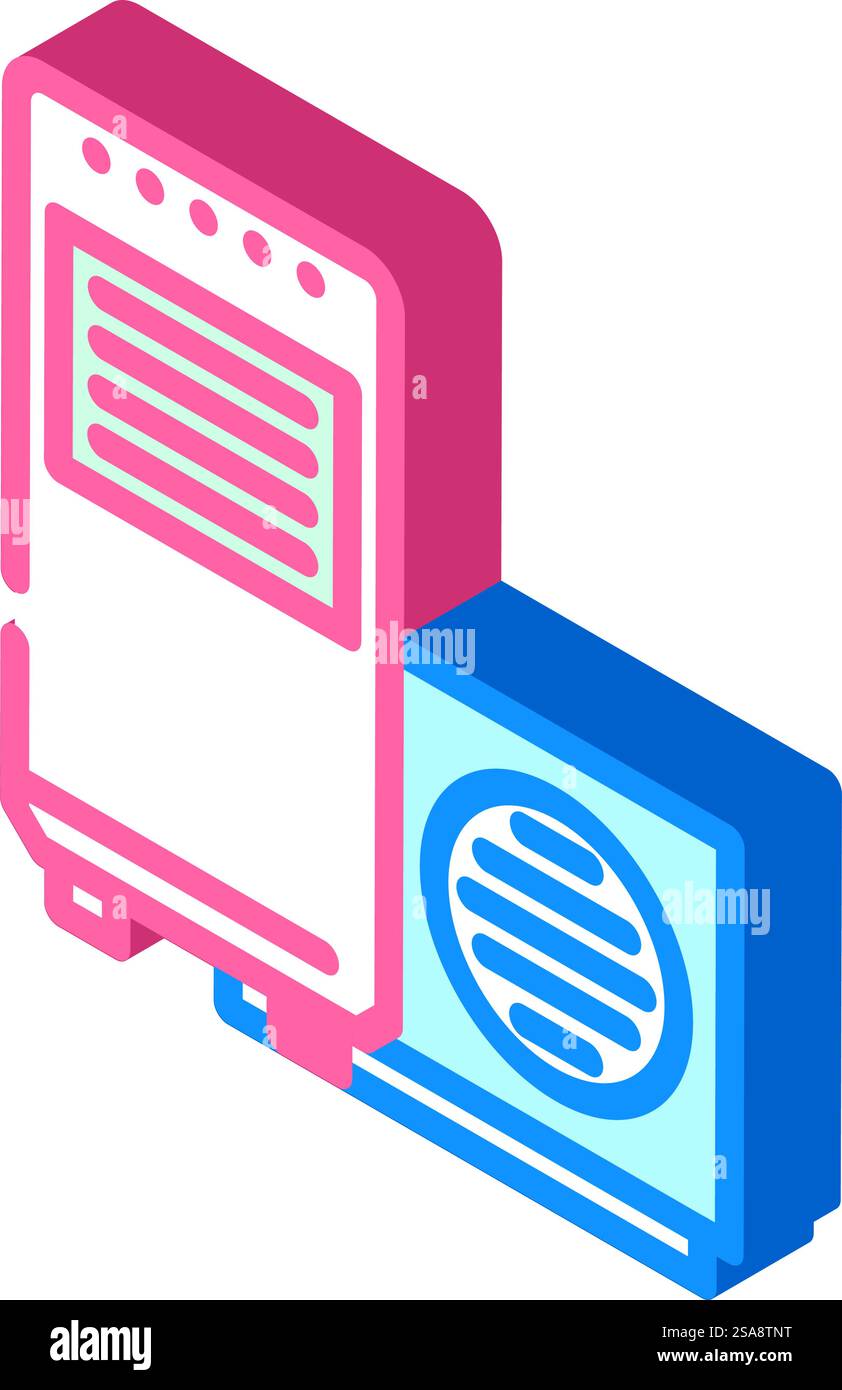 heat pump energy efficient isometric icon vector. heat pump energy ...