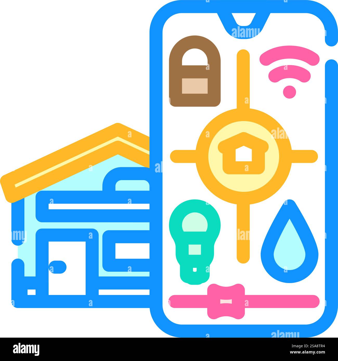 home automation efficient color icon vector. home automation efficient ...
