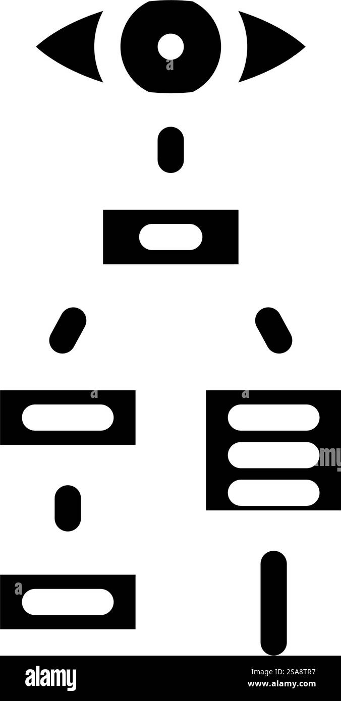 visual hierarchy ux ui design glyph icon vector. visual hierarchy ux ui design sign. isolated ...