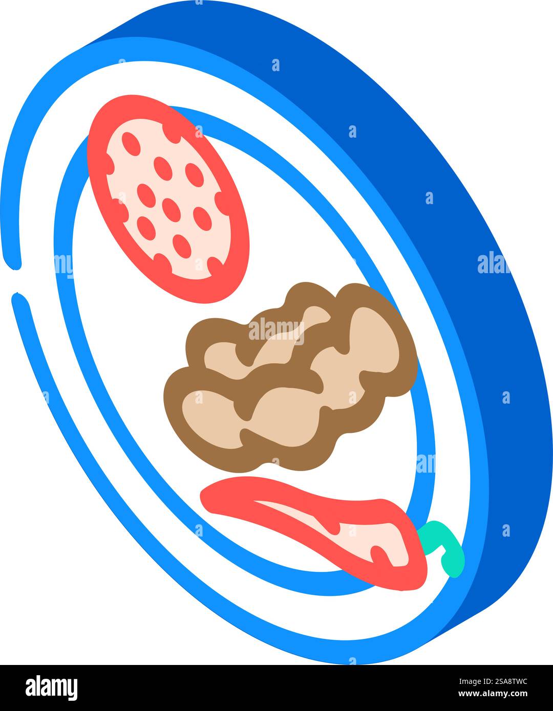 tamarind sauce thai cuisine isometric icon vector. tamarind sauce thai ...