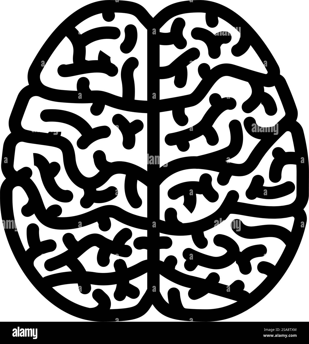 brain mapping neuroscience neurology line icon vector. brain mapping ...