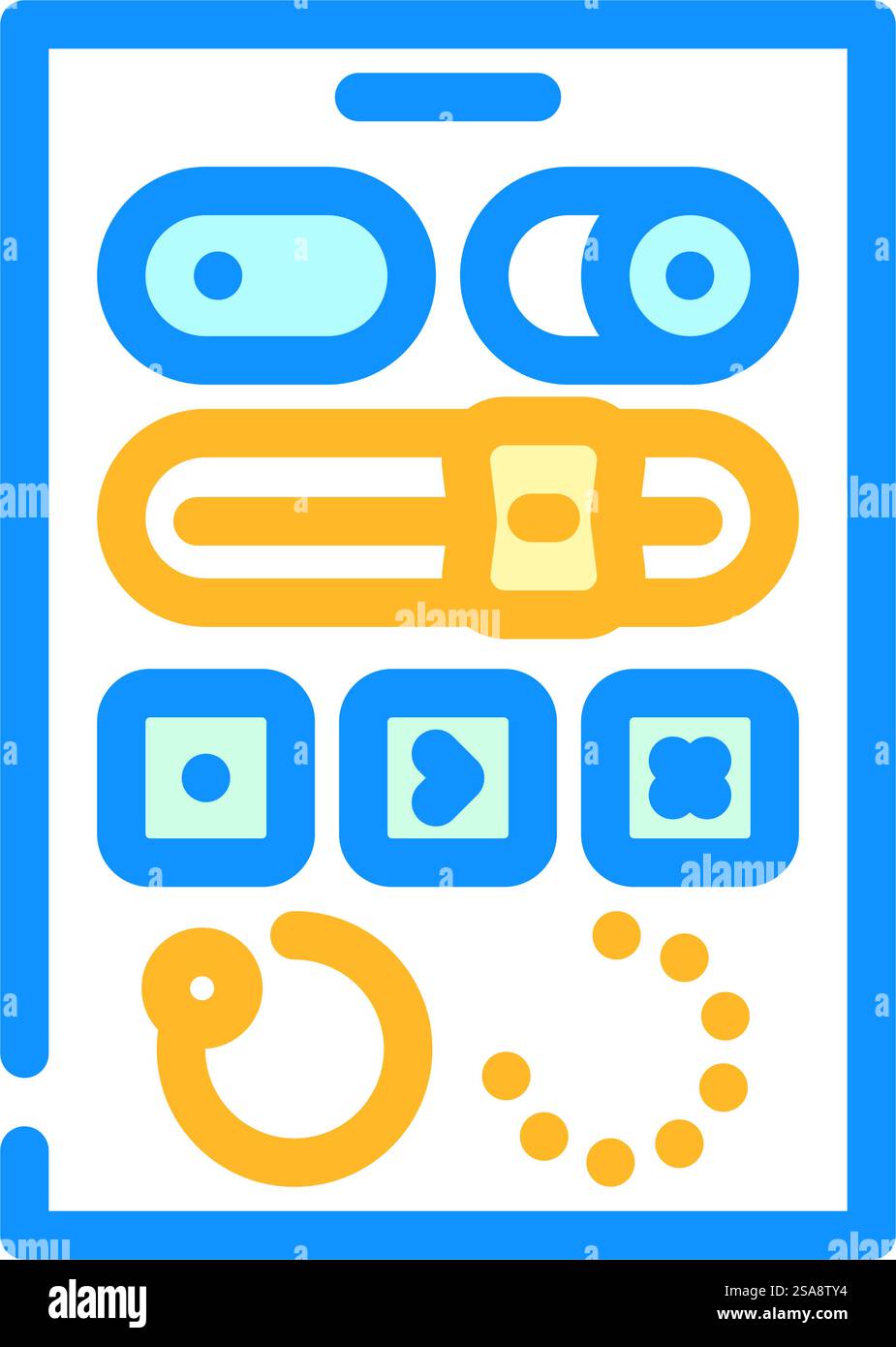 ui kit ux ui design color icon vector. ui kit ux ui design sign. isolated symbol illustration ...