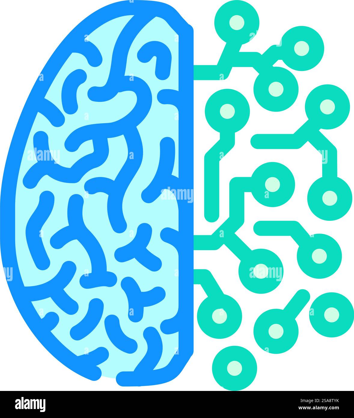 brain circuitry neuroscience neurology color icon vector. brain ...