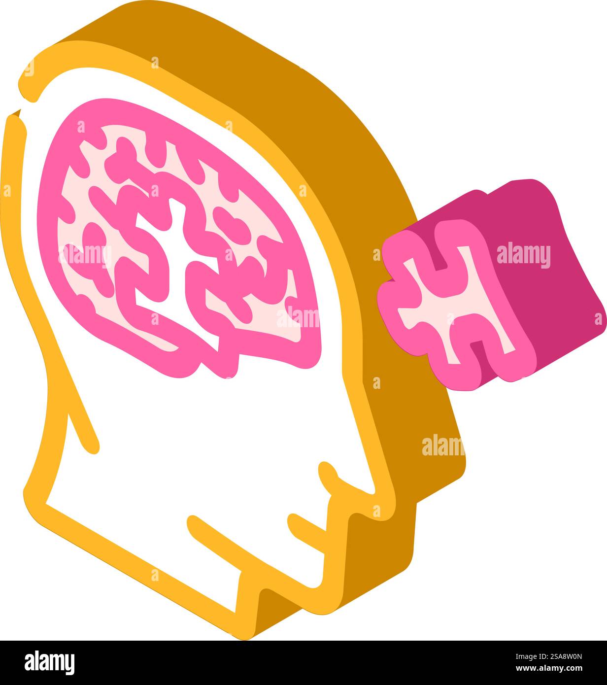 memory recall neuroscience neurology isometric icon vector. memory ...