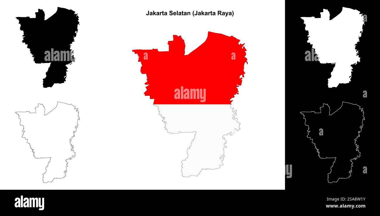 Blank jakarta selatan map hi-res stock photography and images - Alamy