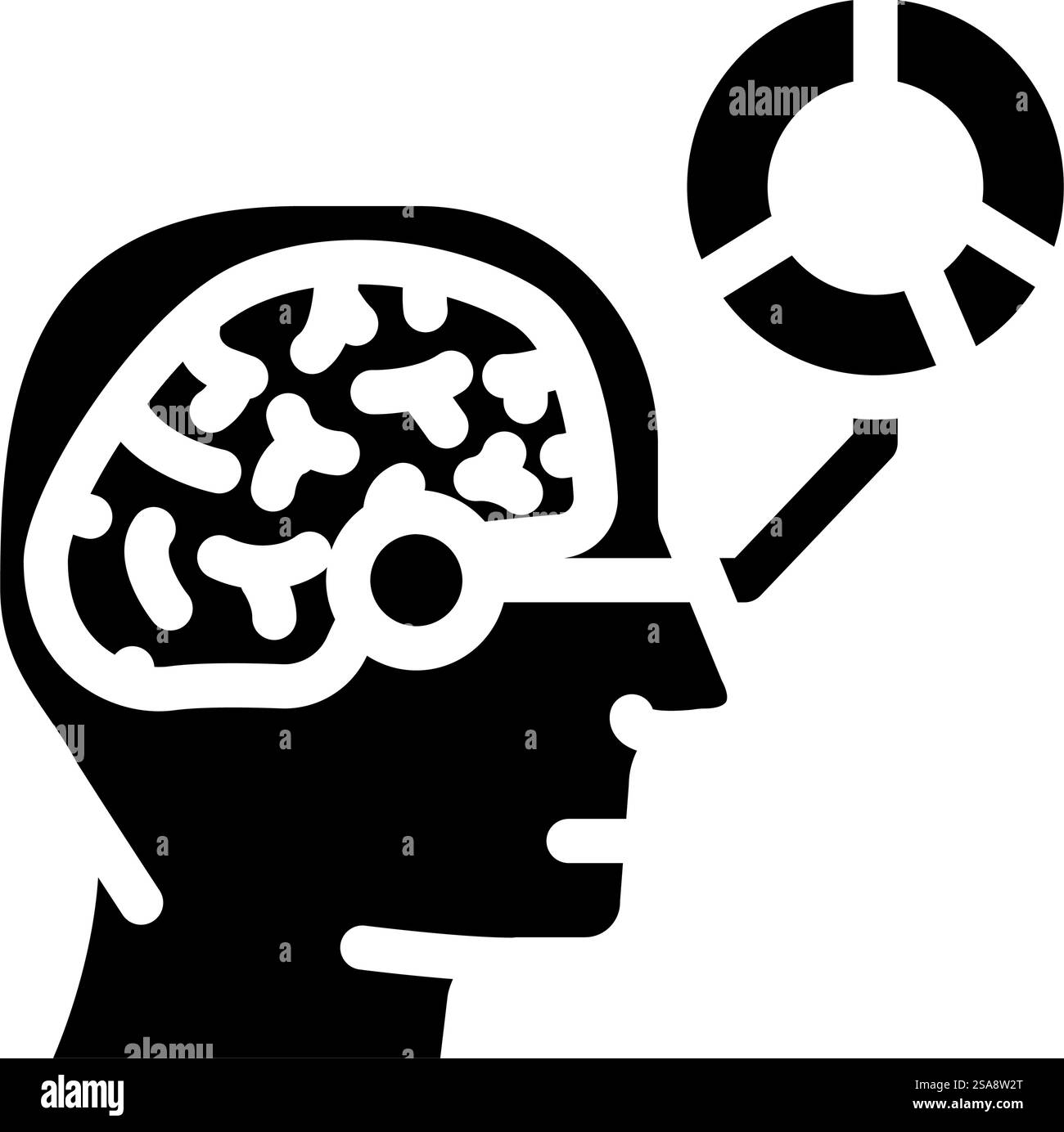 cognitive skills neuroscience neurology glyph icon vector. cognitive ...