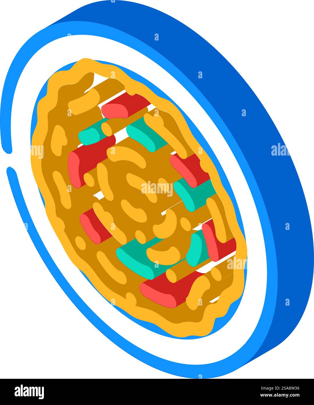 pajeon pancake korean cuisine isometric icon vector. pajeon pancake ...