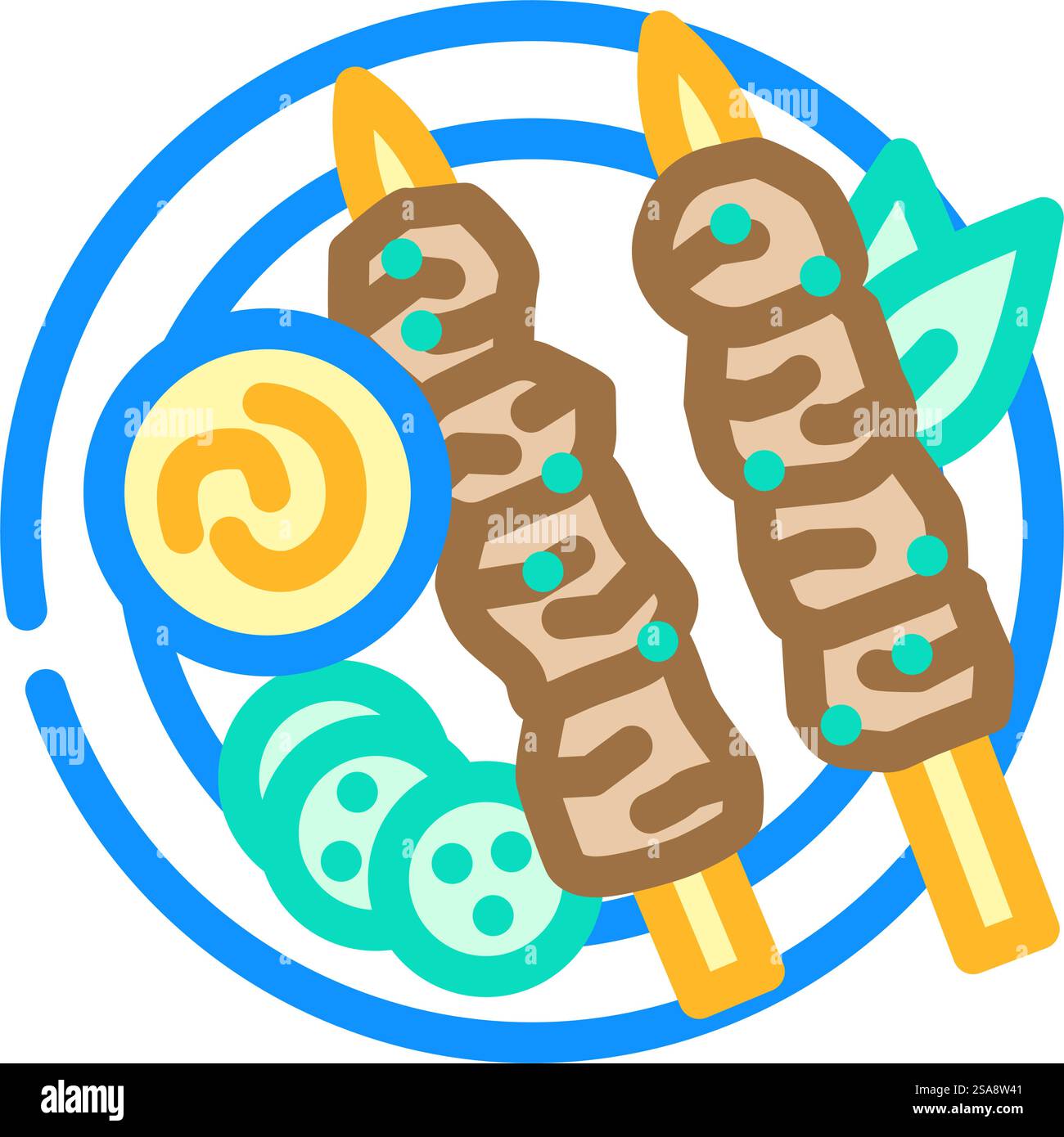 satay skewers thai cuisine color icon vector. satay skewers thai ... satay skewers thai cuisine color icon vector. satay skewers thai ...