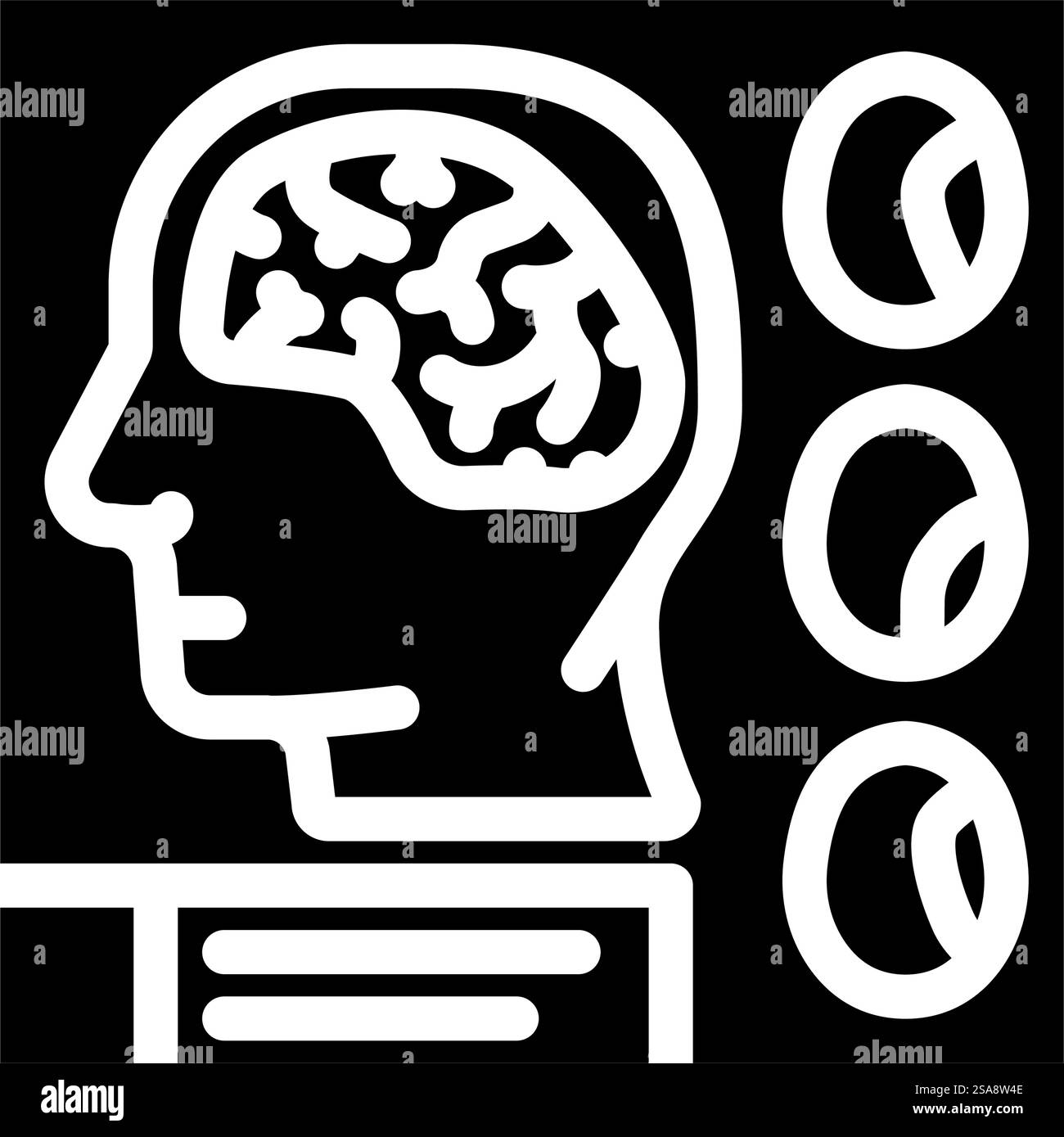 neuroimaging neuroscience neurology glyph icon vector. neuroimaging ...