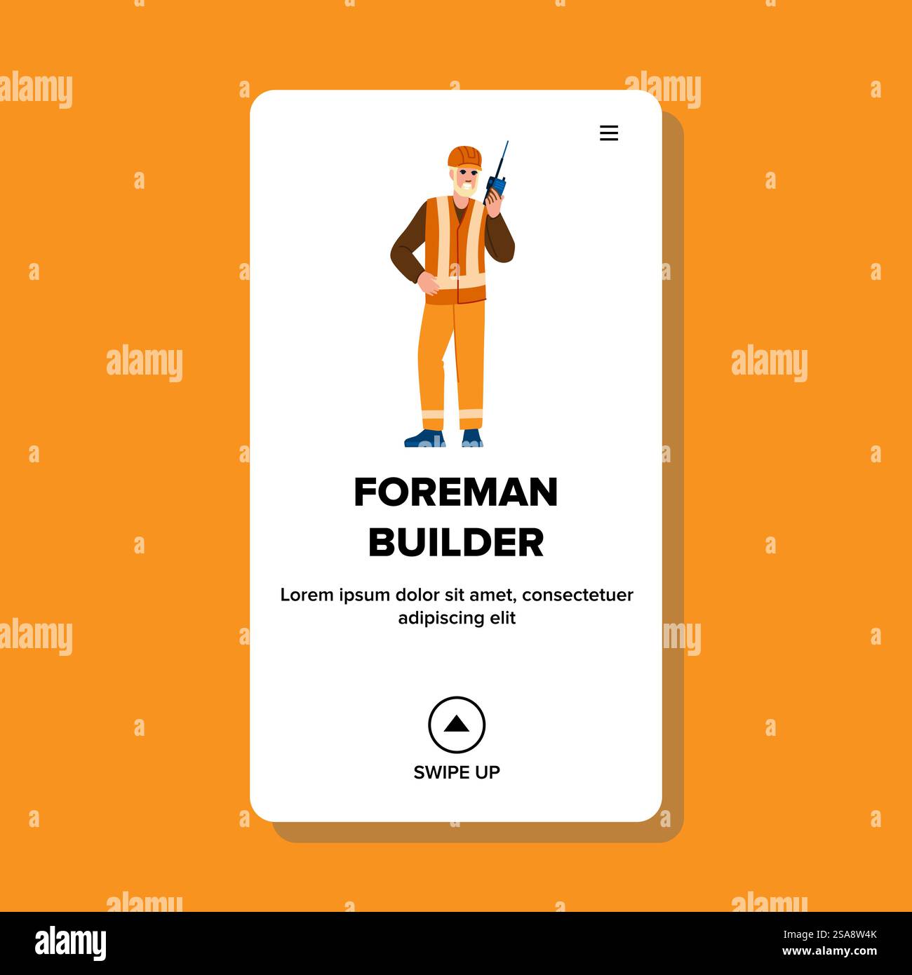 worker foreman builder vector. safety construction, contractor ...