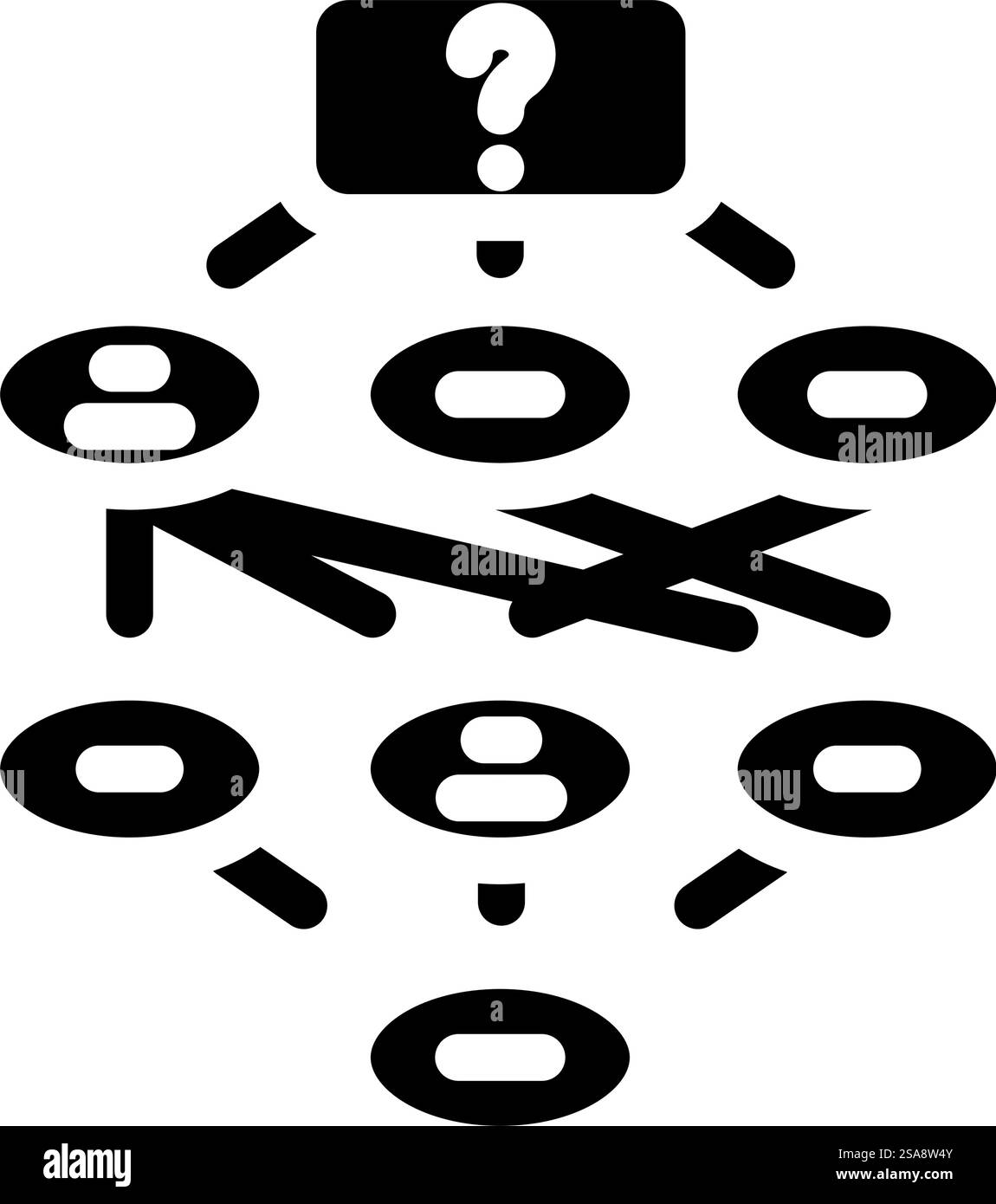 information scent ux ui design glyph icon vector. information scent ux ...