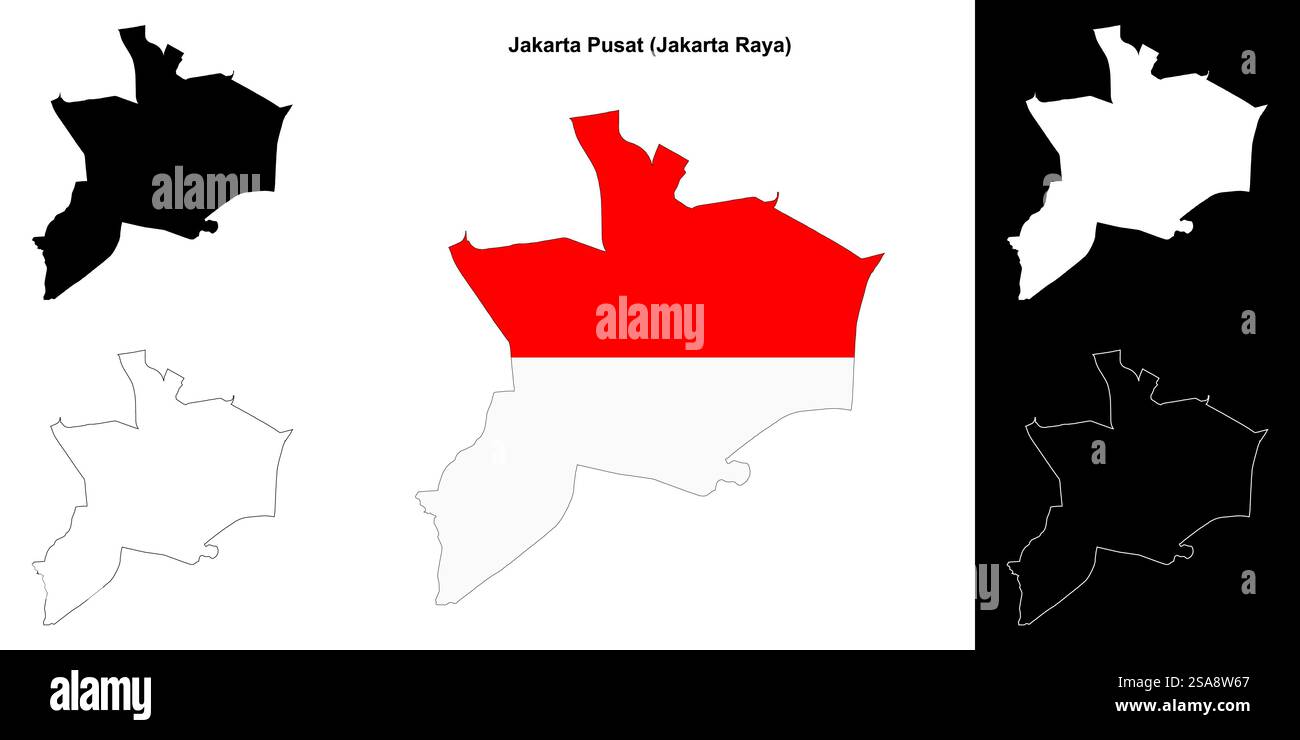 Blank jakarta raya map hi-res stock photography and images - Alamy
