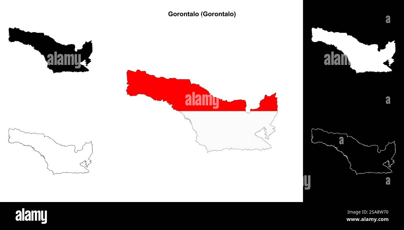 Gorontalo map vector hi-res stock photography and images - Alamy