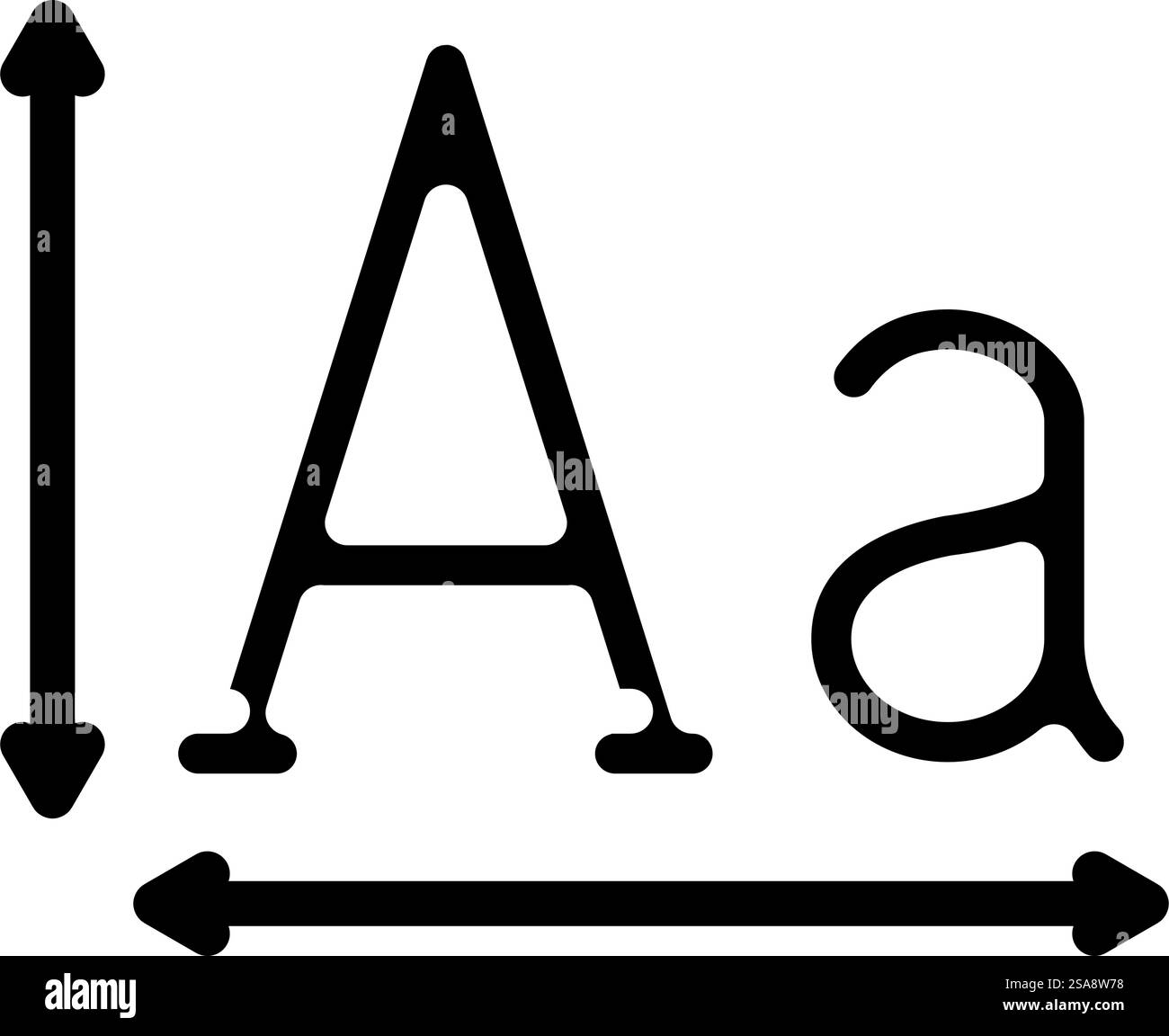 typography ux ui design glyph icon vector. typography ux ui design sign ...