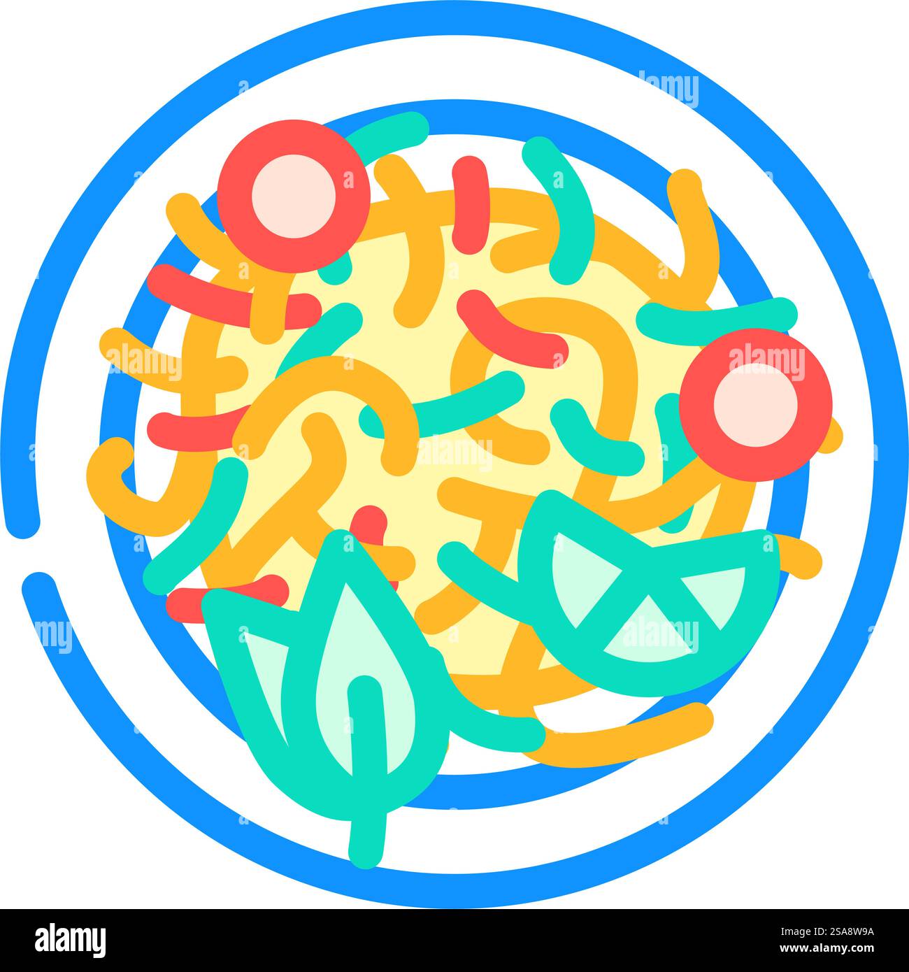 papaya salad thai cuisine color icon vector. papaya salad thai cuisine ...