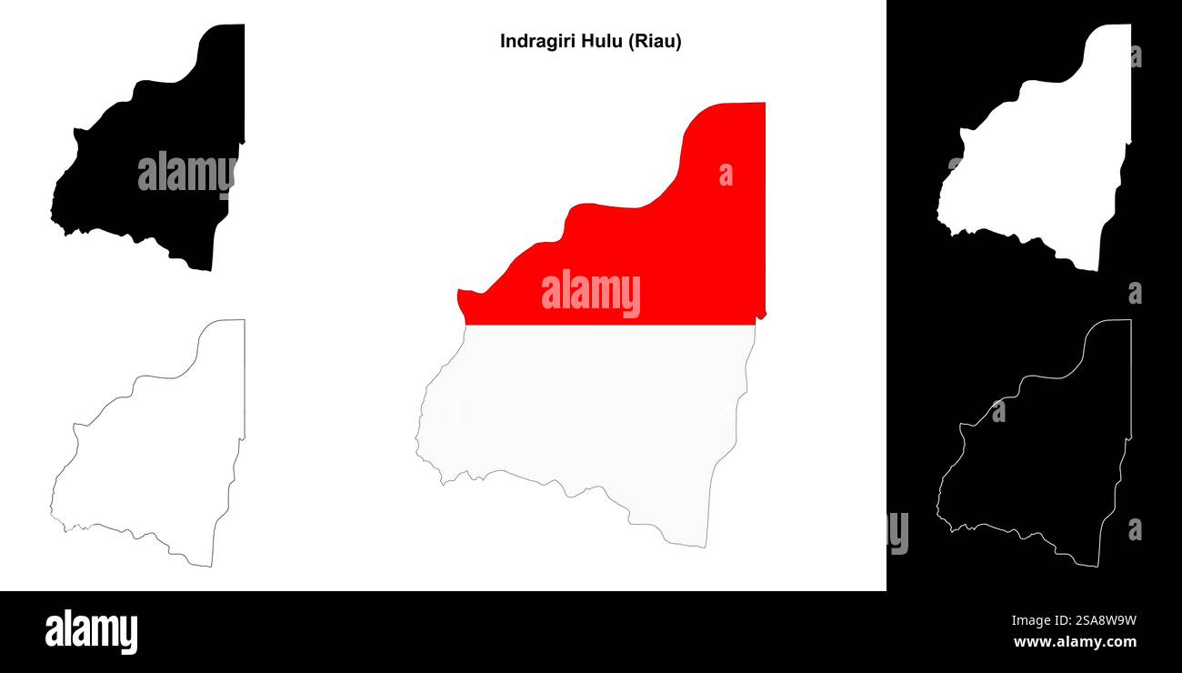 Indragiri hulu outline map hi-res stock photography and images - Alamy