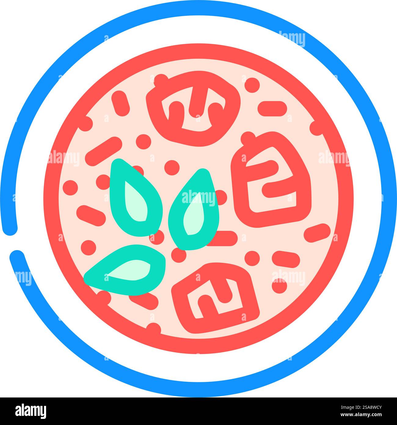 red curry thai cuisine color icon vector. red curry thai cuisine sign ...