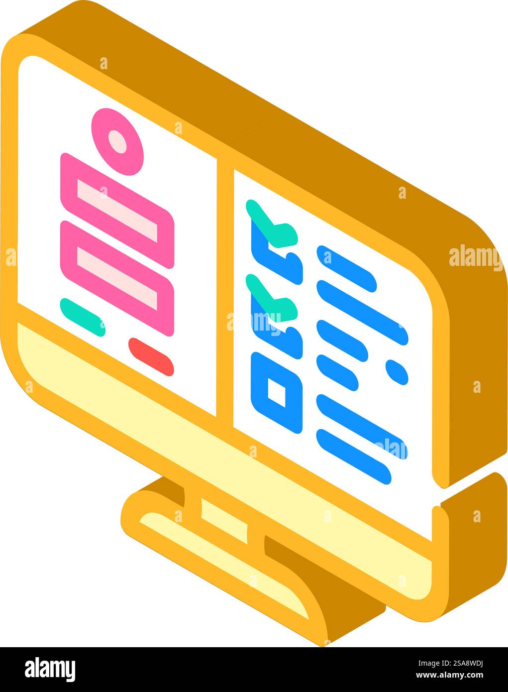 Usability Testing Ux Ui Design Isometric Icon Vector Usability Testing Ux Ui Design Sign