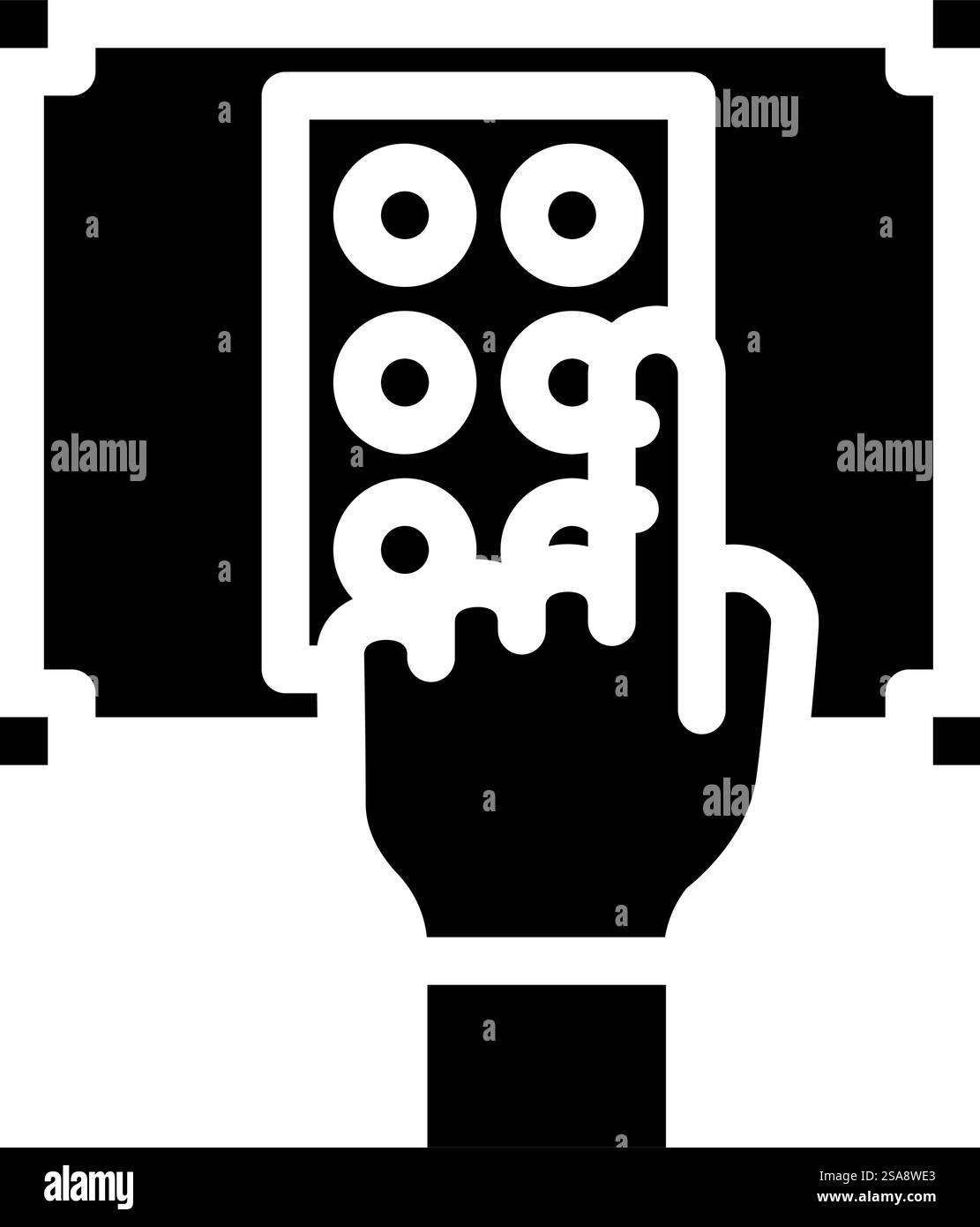 accessibility ux ui design glyph icon vector. accessibility ux ui design sign. isolated symbol ...