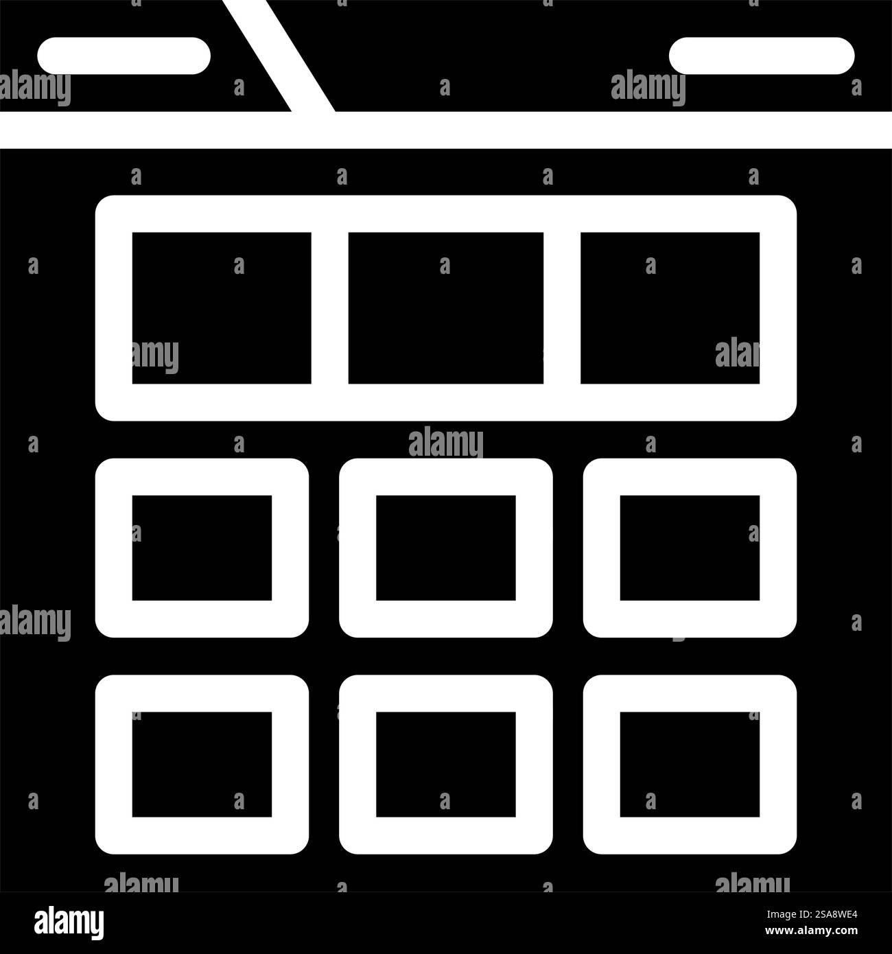 grid system ux ui design glyph icon vector. grid system ux ui design sign. isolated symbol ...