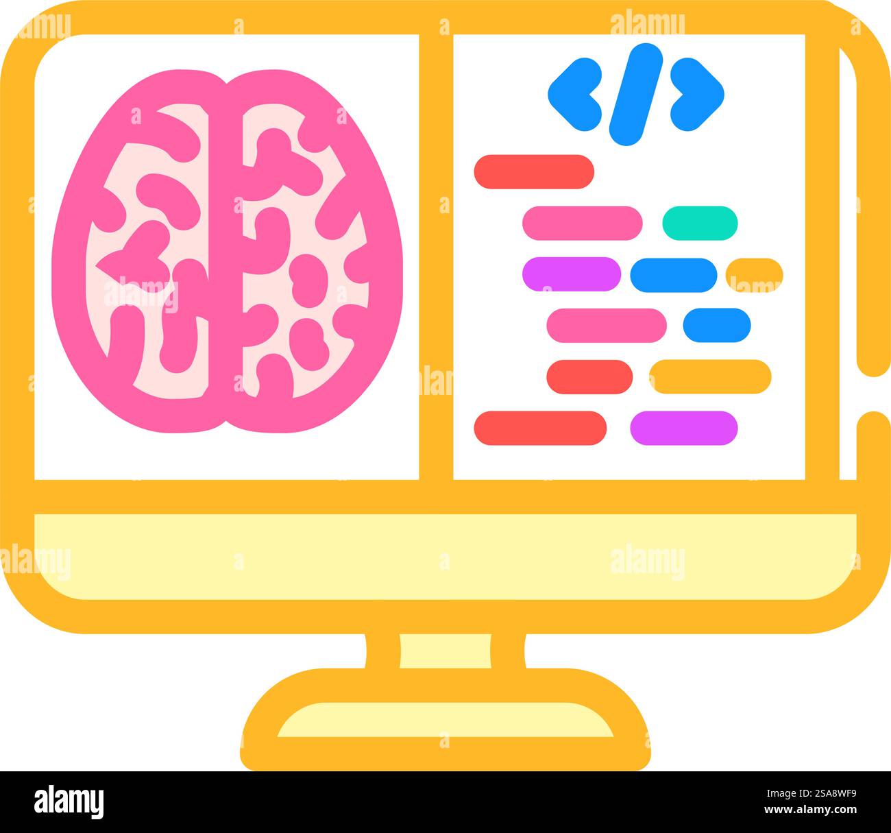 neuroinformatics neuroscience neurology color icon vector ...