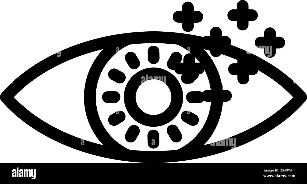 eye tracking ux ui design line icon vector. eye tracking ux ui design ...