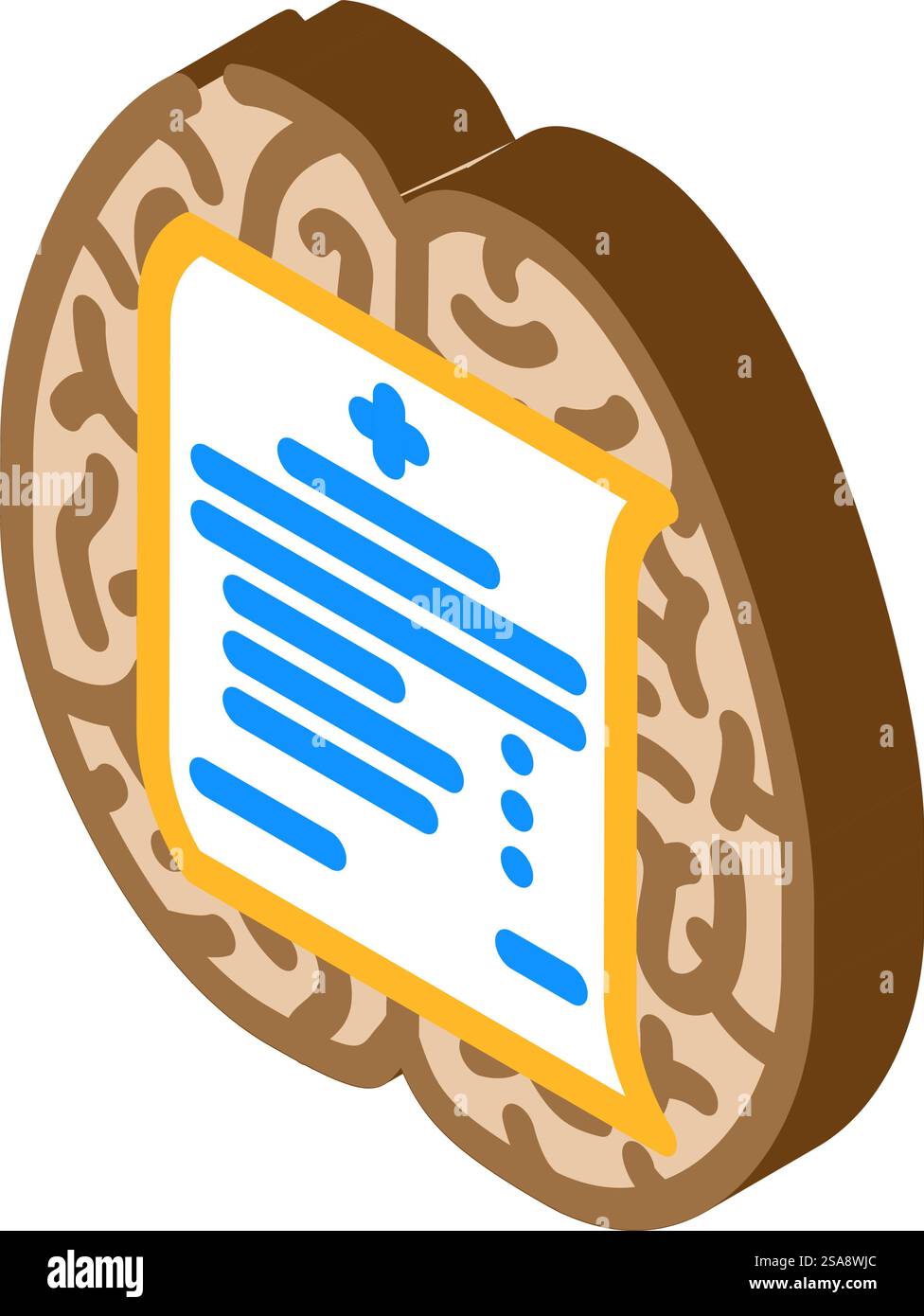 neurological treatment neuroscience neurology isometric icon vector ...