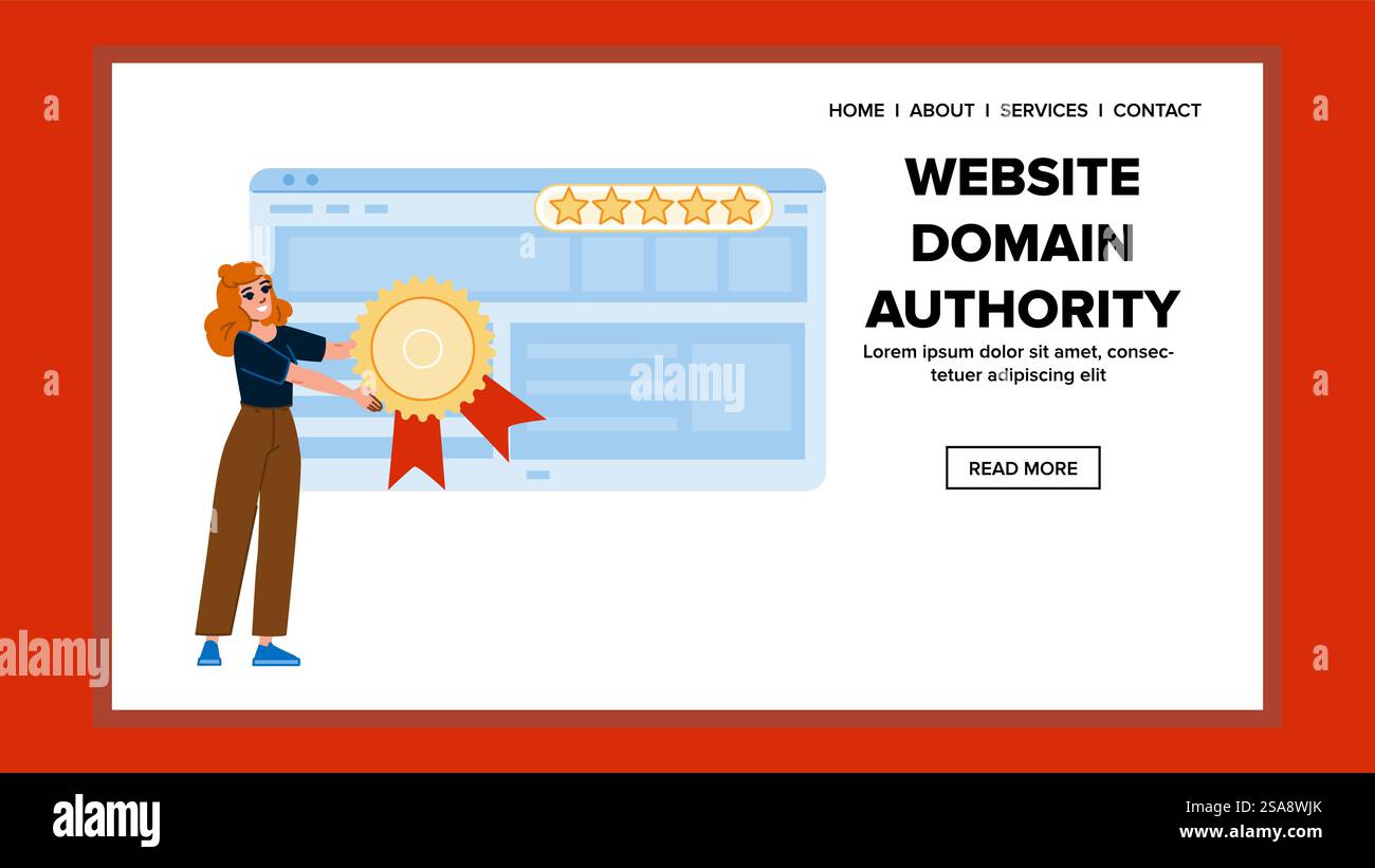 web website domain authority vector. browser site, dns www, url name ...