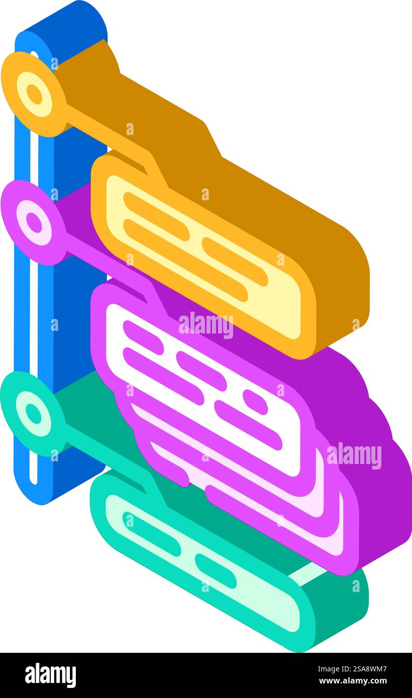 task batching time management isometric icon vector. task batching time ...