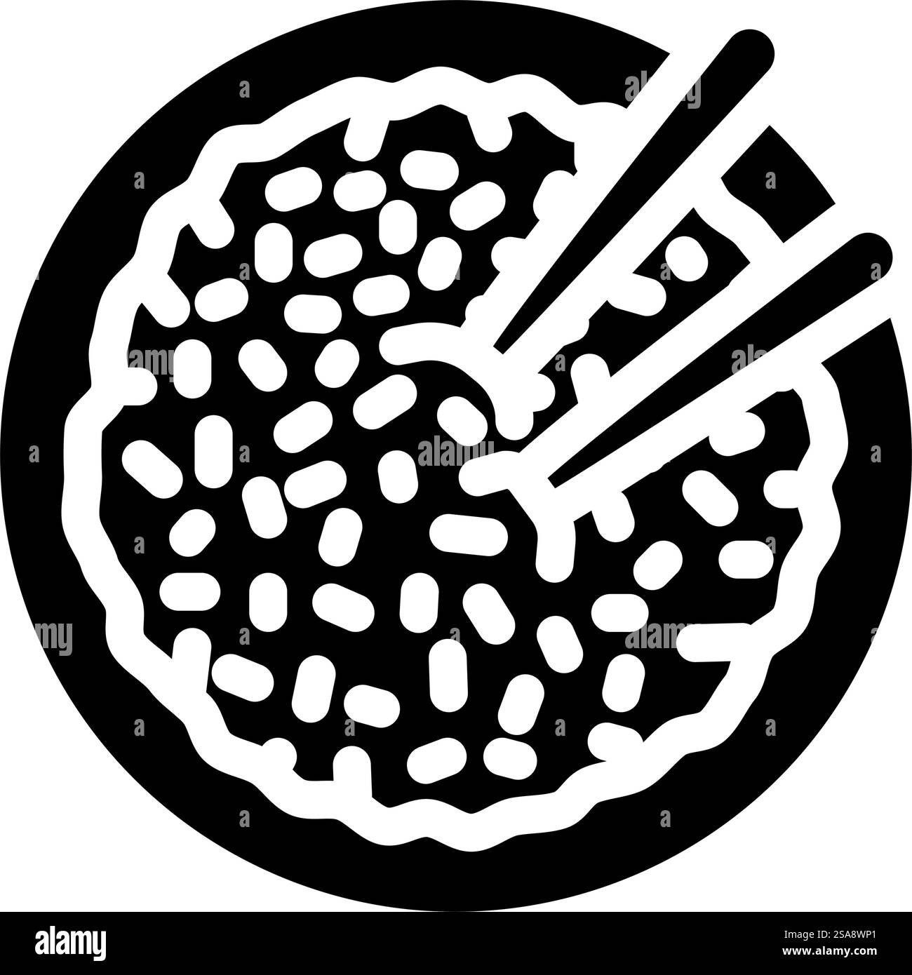 thai jasmine rice cuisine glyph icon vector. thai jasmine rice cuisine ...