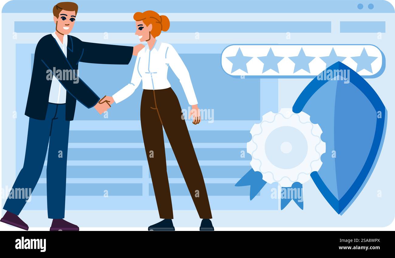 reputation trust signals vector. line leadership, management check ...