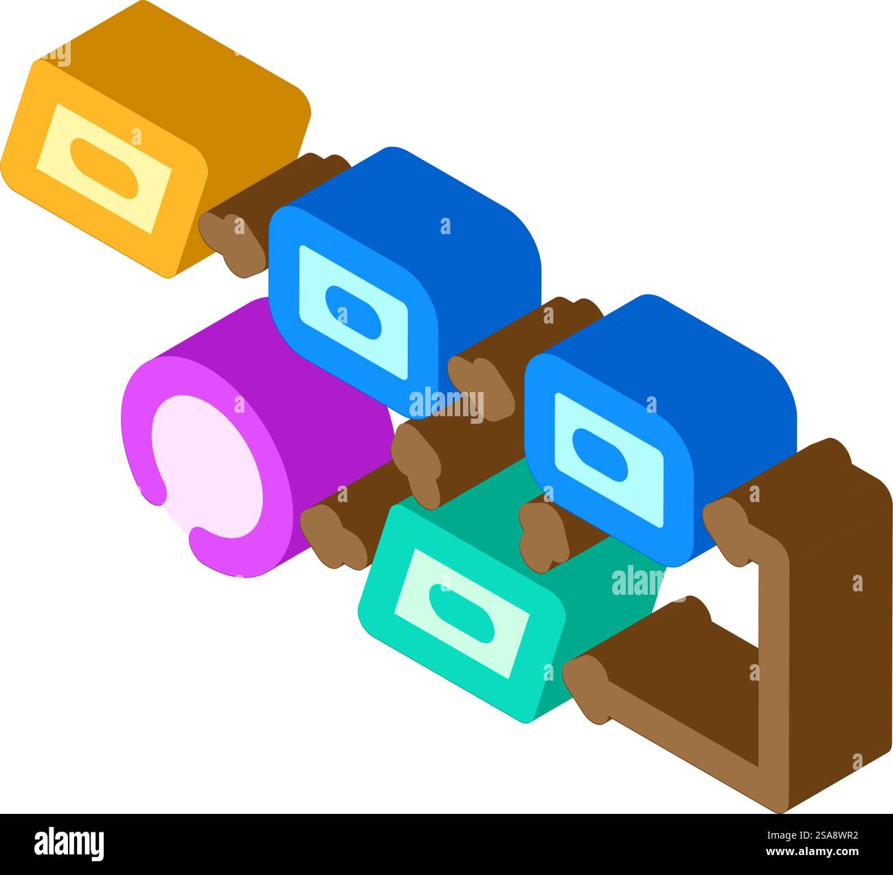 Apriori Algorithm Isometric Icon Vector Apriori Algorithm Sign Isolated Symbol Illustration