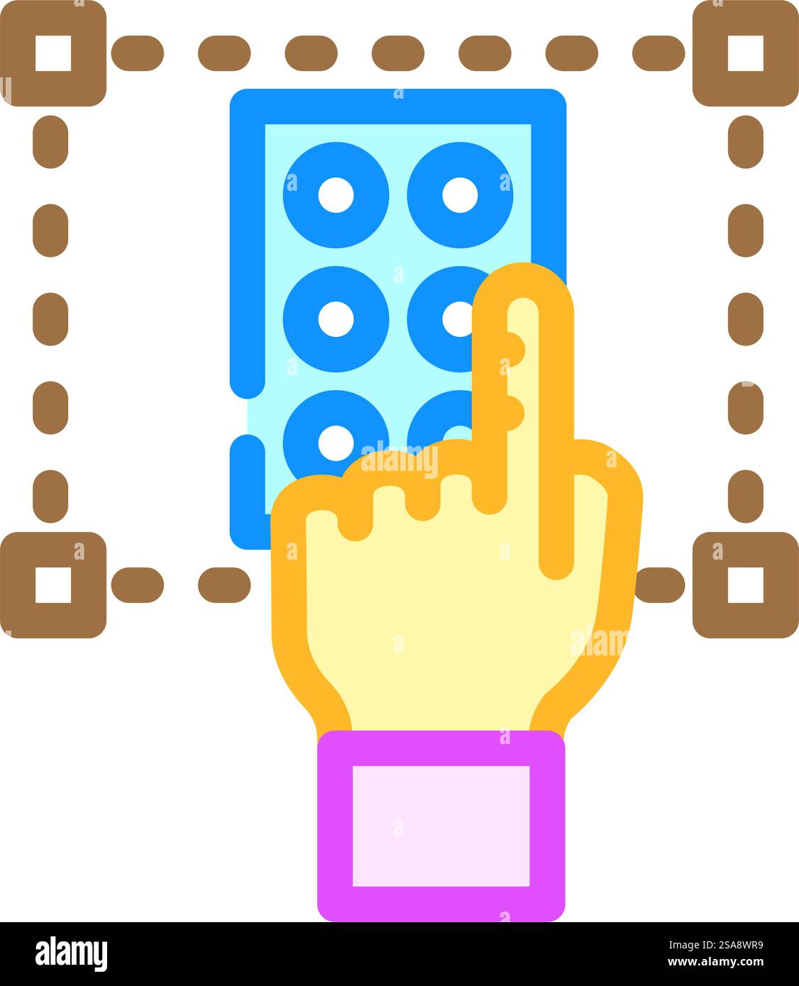 accessibility ux ui design color icon vector. accessibility ux ui ...