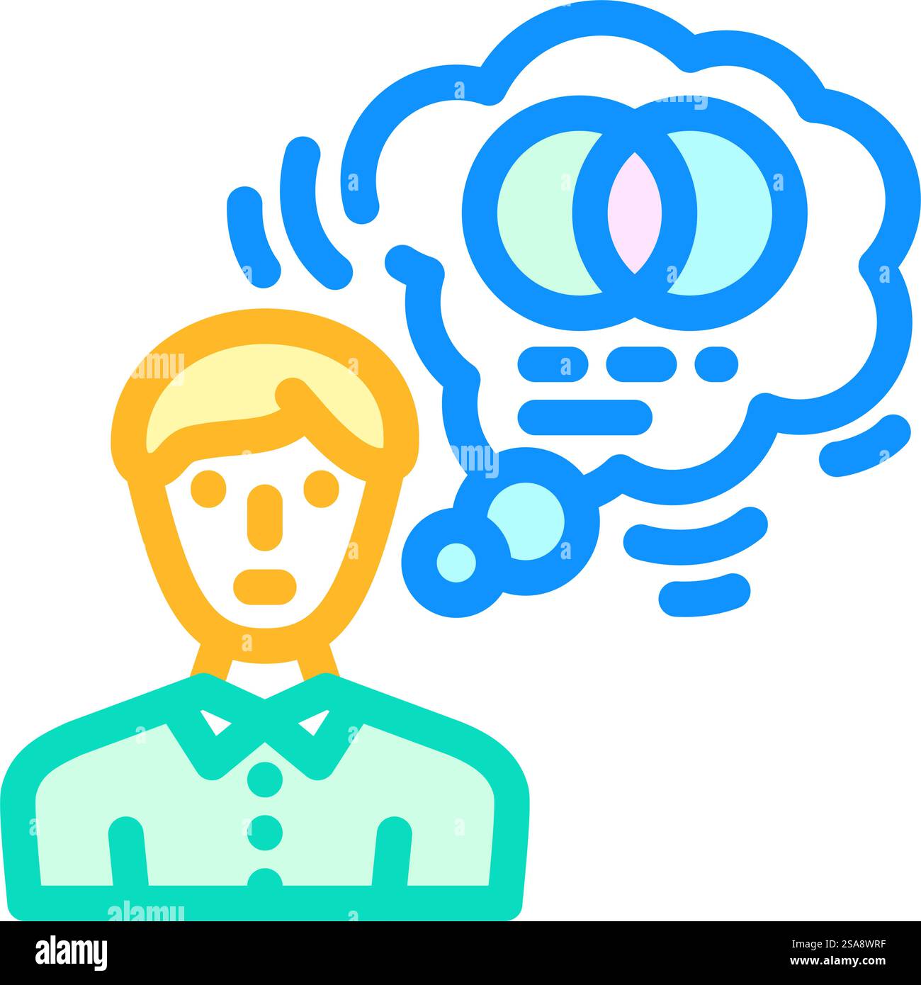 attention residue time management color icon vector. attention residue ...