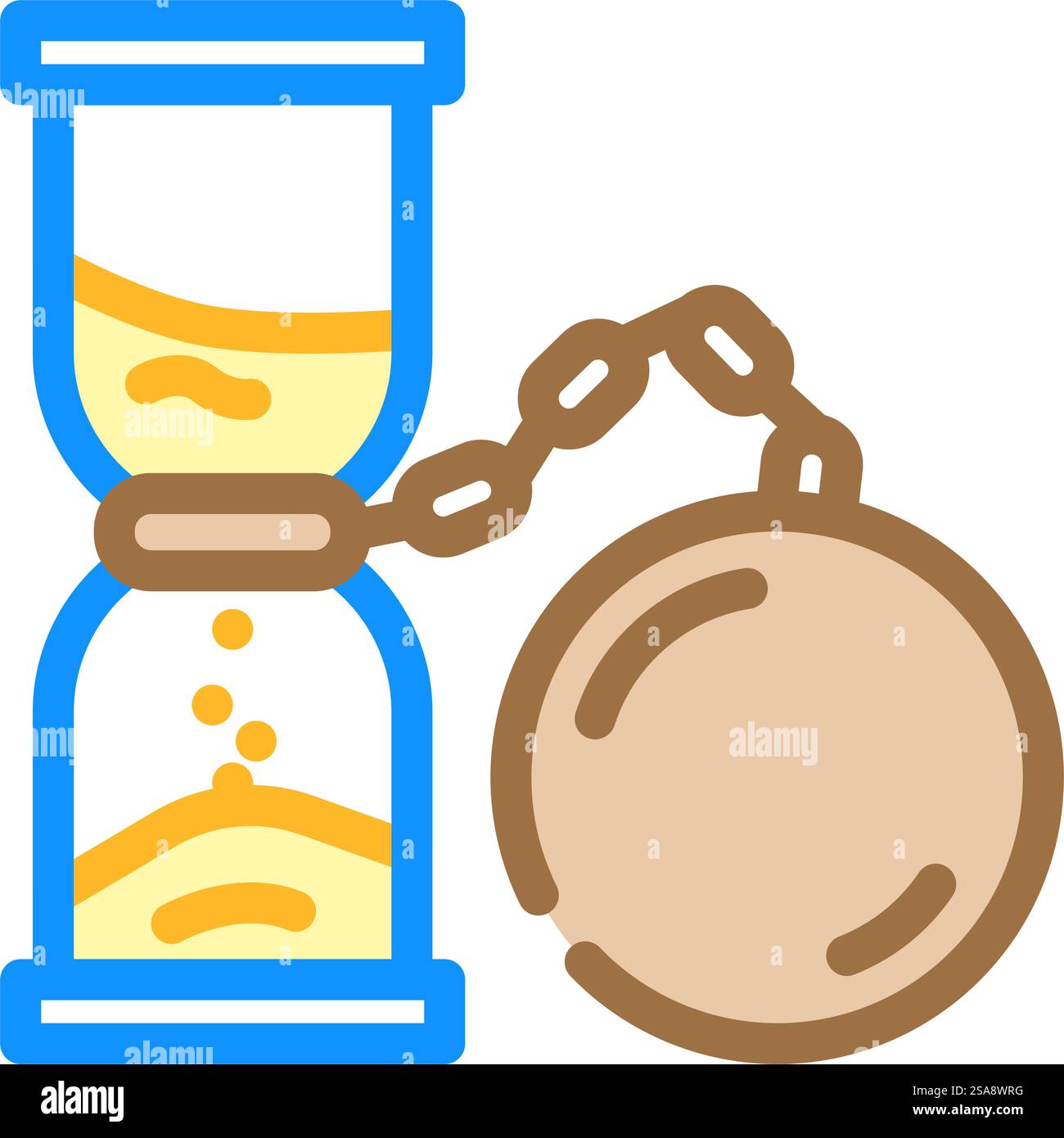 debt time management color icon vector. debt time management sign ...