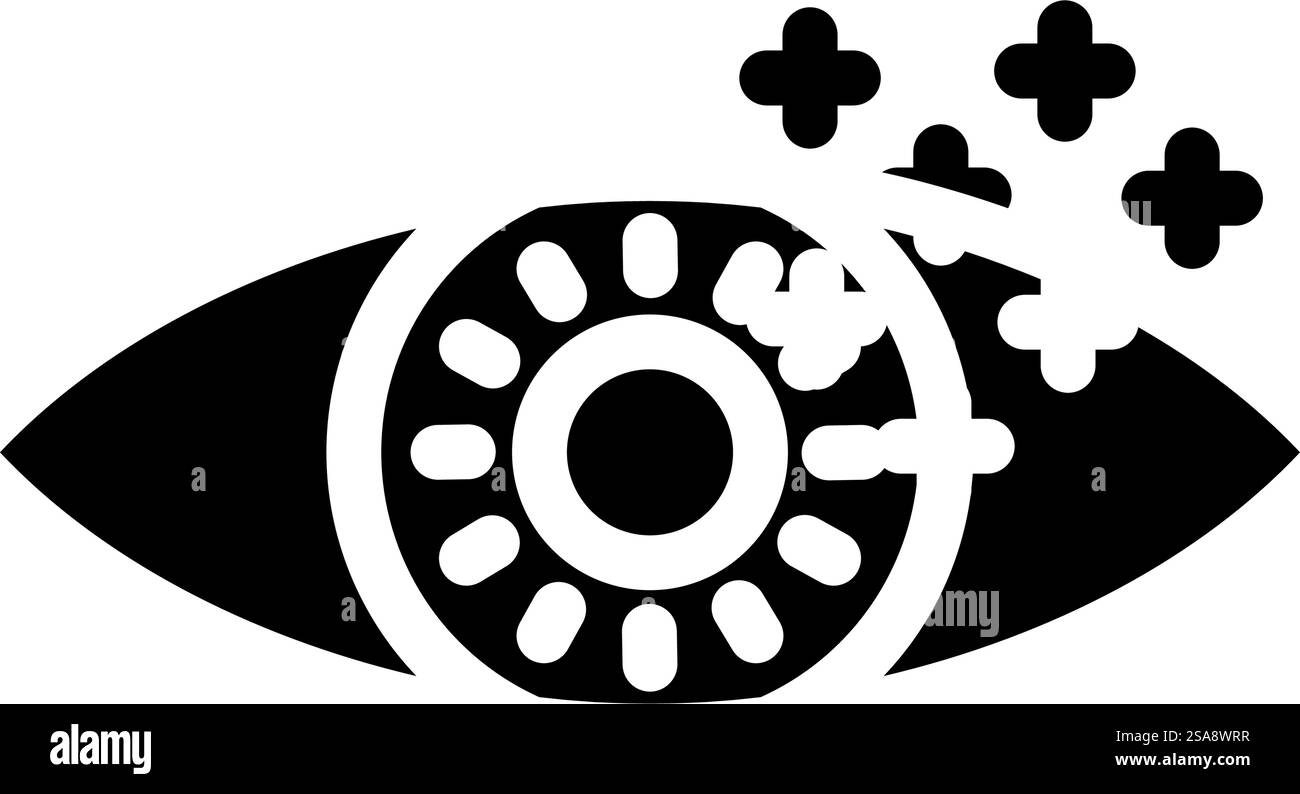 eye tracking ux ui design glyph icon vector. eye tracking ux ui design ...