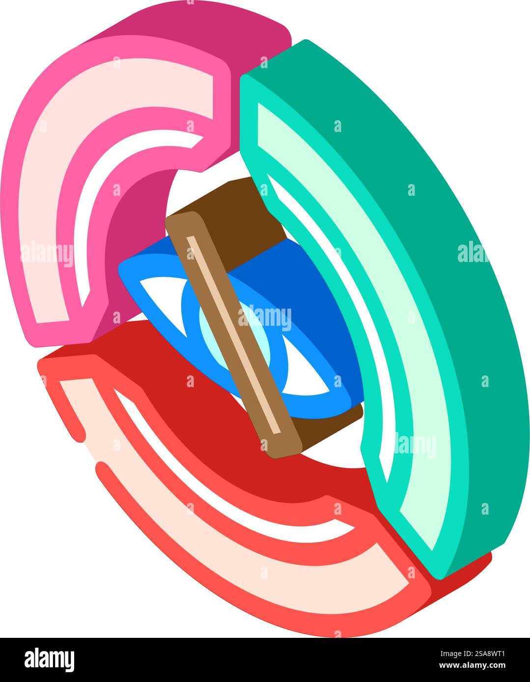 Color Accessibility Ux Ui Design Isometric Icon Vector Color