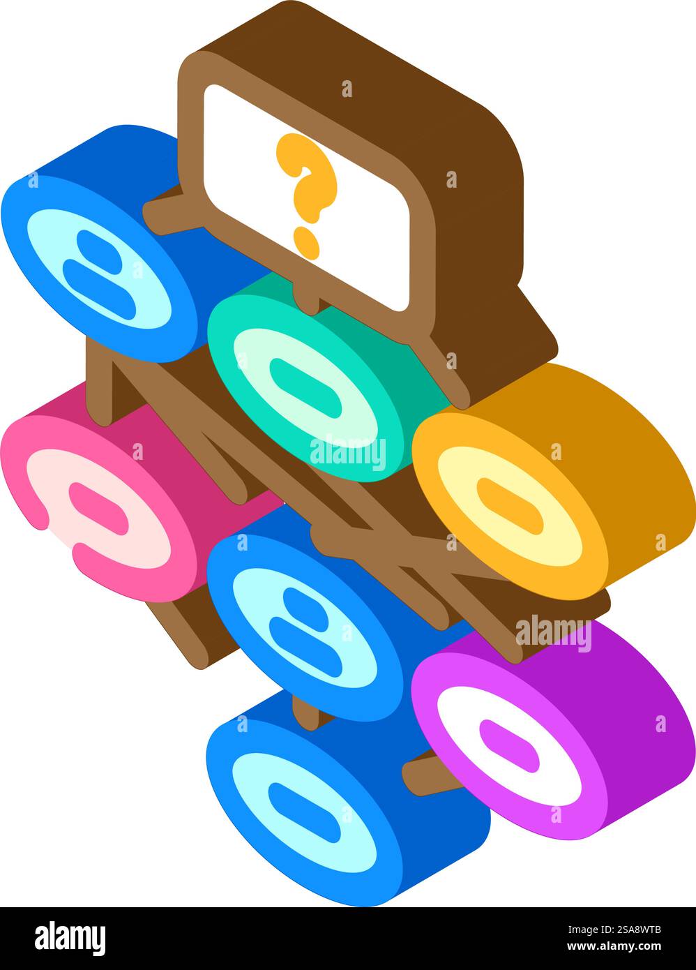 information scent ux ui design isometric icon vector. information scent ...