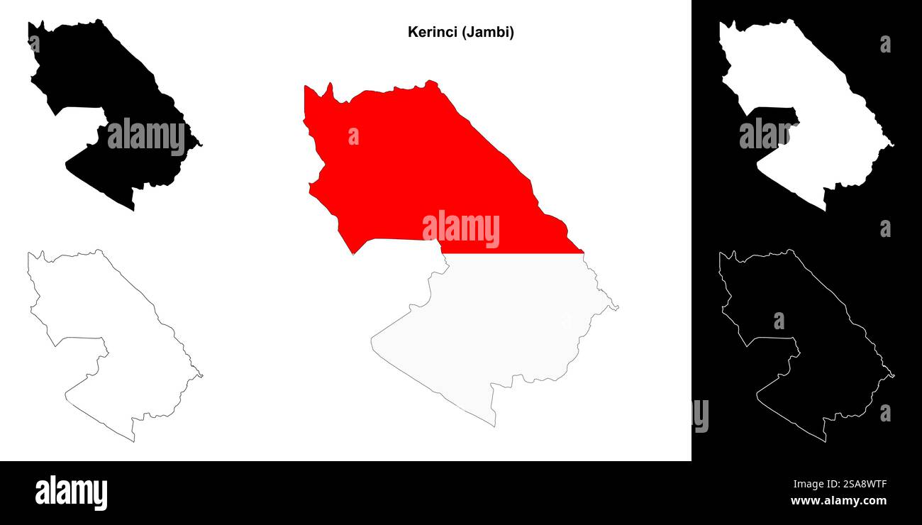 Kerinci vector map hi-res stock photography and images - Alamy