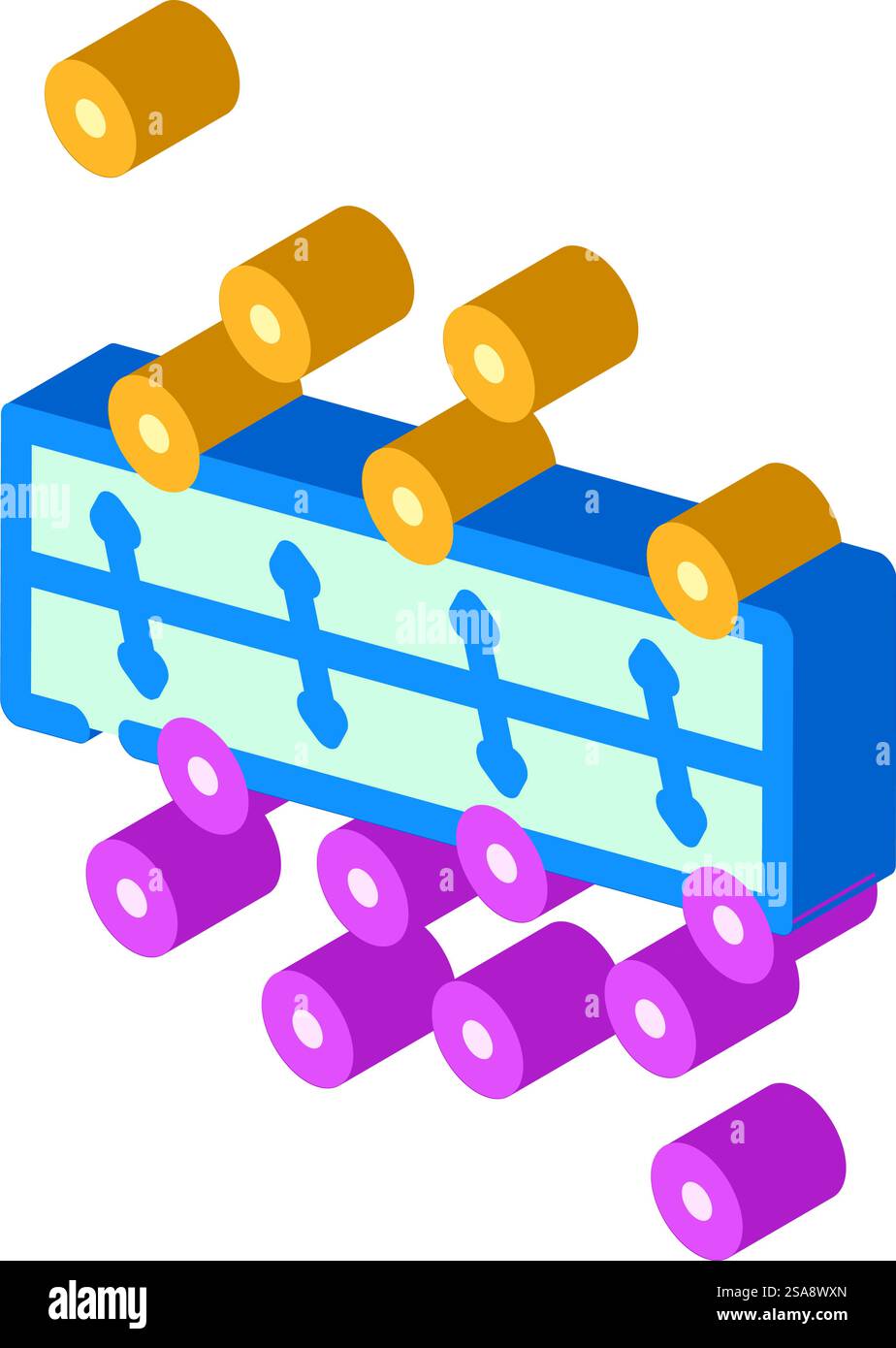 support machine svm algorithm isometric icon vector. support machine svm algorithm sign ...