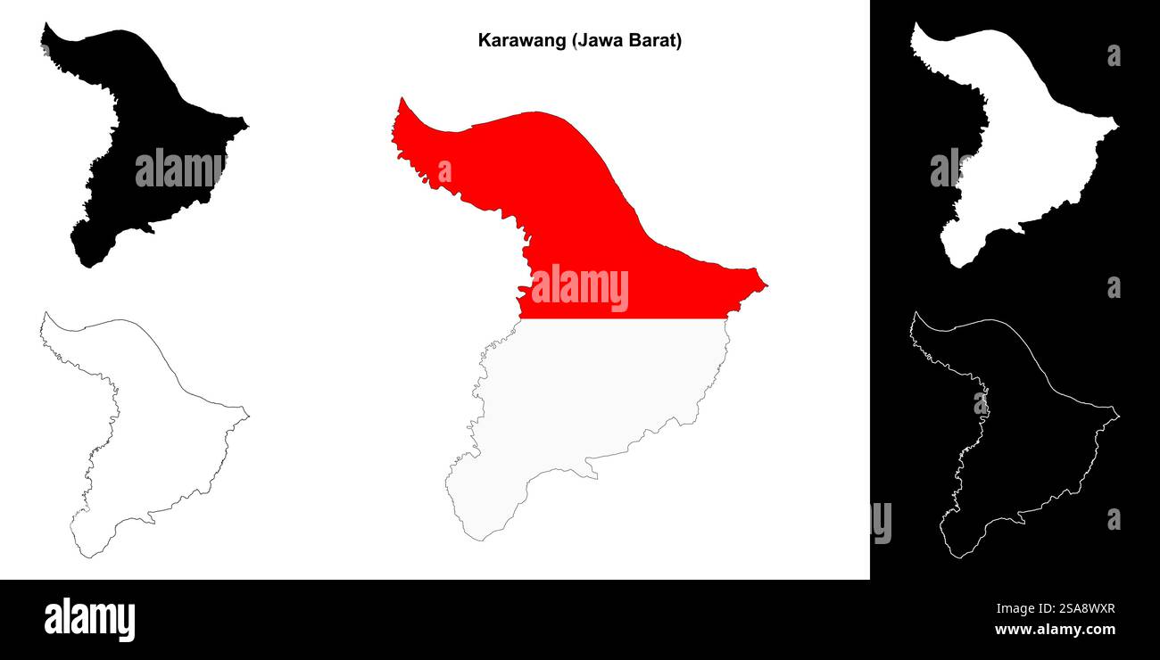 Blank karawang map hi-res stock photography and images - Alamy