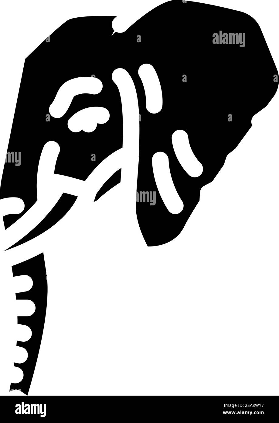 elephant animal glyph icon vector. elephant animal sign. isolated ...