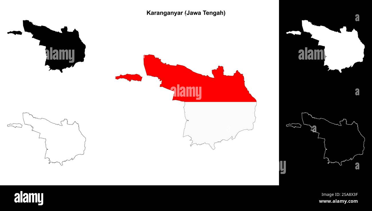 Karanganyar map Stock Vector Images - Alamy