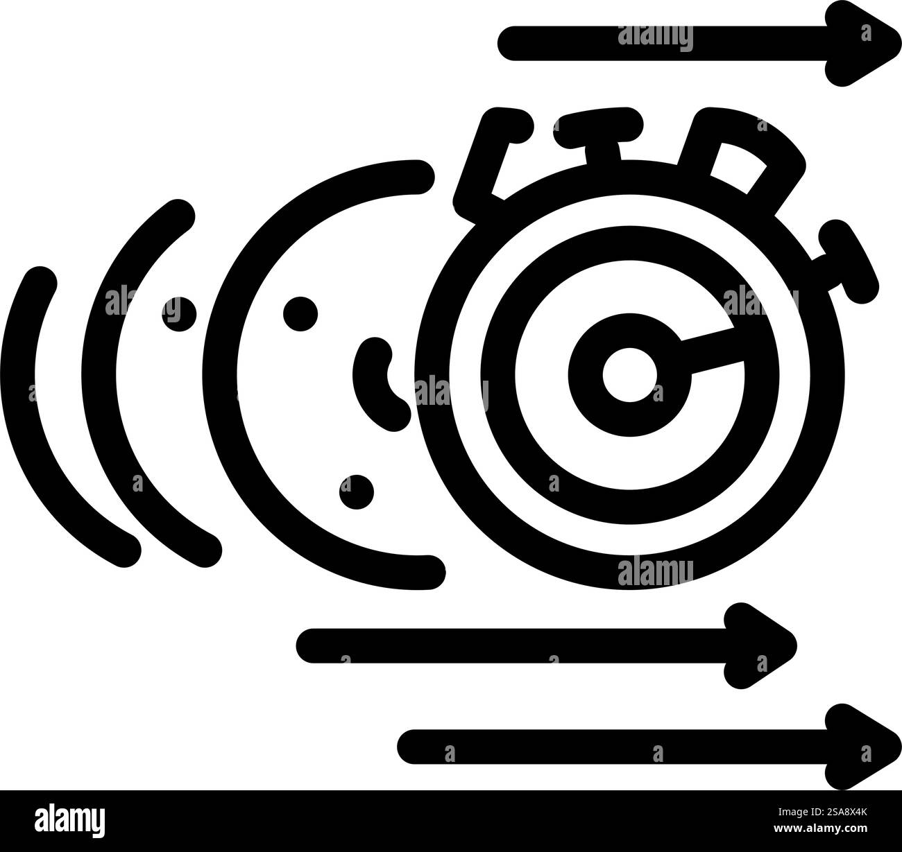 inertia time management line icon vector. inertia time management sign ...