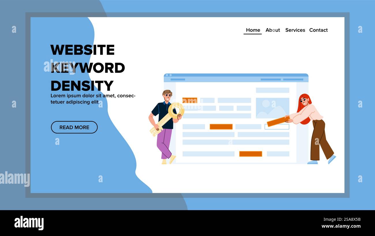 business website keyword density vector. content seo, heatmap search ...